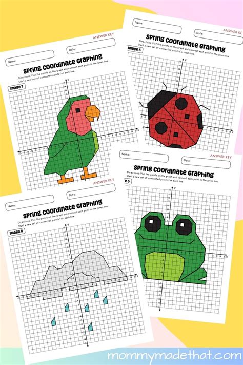 Spring Coordinate Graphing Mystery Pictures Free Printables