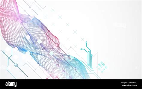 Wireframe Big Data Concept Abstract Digital Futuristic Vector Illustration On Technology