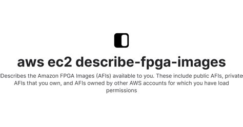 Aws Ec2 Describe Fpga Images Fig