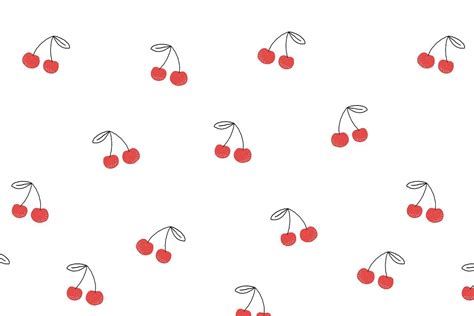 Cute Cherry Desktop Wallpaper Vector Free Image