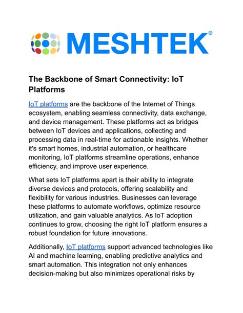 Ppt The Backbone Of Smart Connectivity Iot Platforms Powerpoint Presentation Id13746914