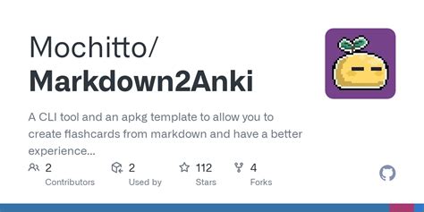 Github Mochittomarkdown2anki A Cli Tool And An Apkg Template To