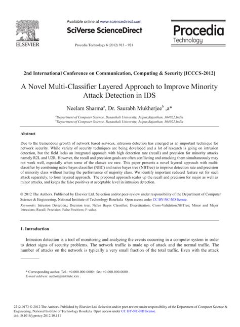 Pdf A Novel Multi Classifier Layered Approach To Improve Minority