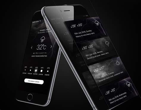 A Weather App Concept For IOS UI UX Design On Behance