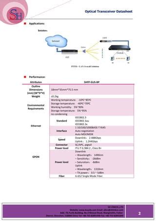 GPON Stick SFP ONT PDF Computer Peripherals Computing