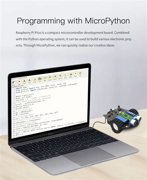 Raspberry Pi Pico Robot Car Diy Robotic Electronic Kit Education