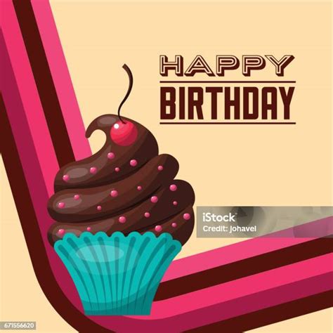 컵 케 익 아이콘입니다 행복 한 생일 디자인입니다 벡터 그래픽 0명에 대한 스톡 벡터 아트 및 기타 이미지 0명 1 달콤한 음식 Istock