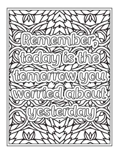 Funny Quotes Coloring Book Page For Adult 8865064 Vector Art At Vecteezy