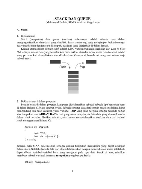 Contoh Soal Stack Dan Queue Gaya Modis