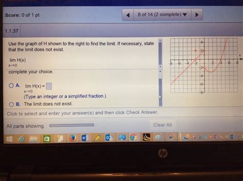 Solved Use The Graph Of H Shown To The Right To Find The