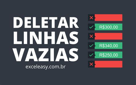 Como Deletar Linhas Vazias No Excel Excel Easy