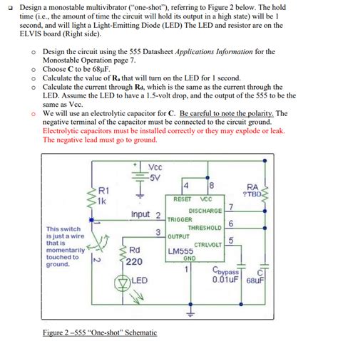 Solved Design A Monostable Multivibrator One Shot Chegg