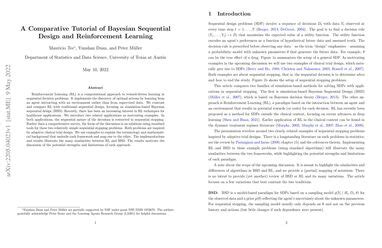 A Comparative Tutorial Of Bayesian Sequential Design And Reinforcement