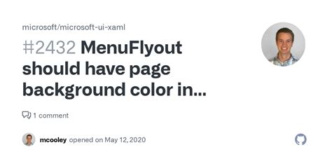 Menuflyout Should Have Page Background Color In High Contrast · Issue 2432 · Microsoft