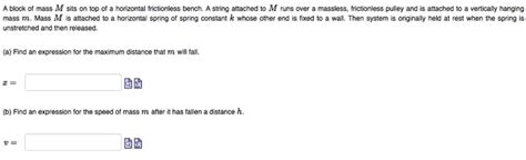 Solved A Block Of Mass M Sits On Top Of A Horizontal Chegg Com