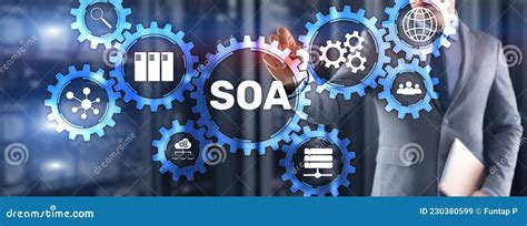 soa service oriented architecture vector illustration cartoondealer