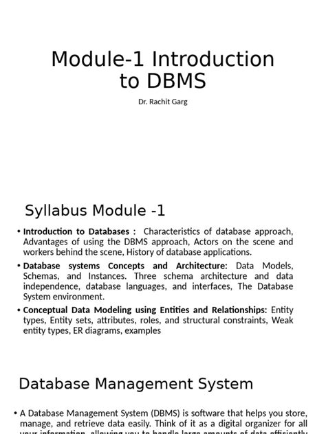 Unit1 Introduction To Dbms Pdf