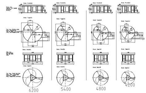 Types And Sizes Of Windows Autocad Drawing