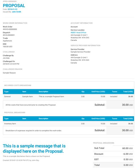 Proposal Settings Help Docs Officetrax