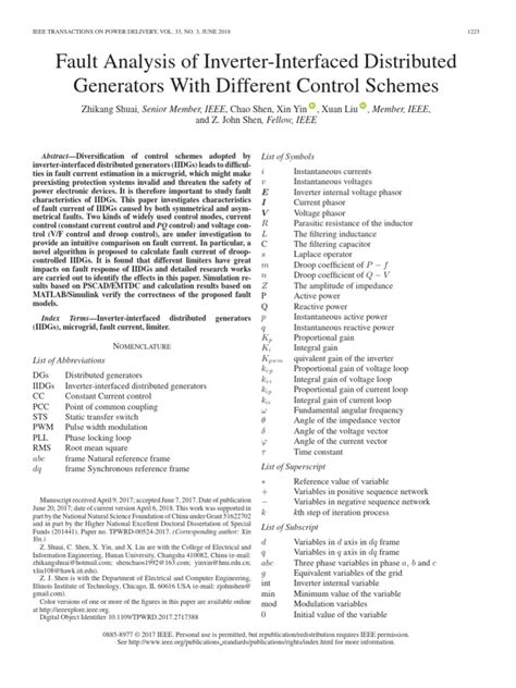 Faultanalysisofinverter Interfaceddistributedgeneratorswith