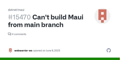 Cant Build Maui From Main Branch · Issue 15470 · Dotnetmaui · Github