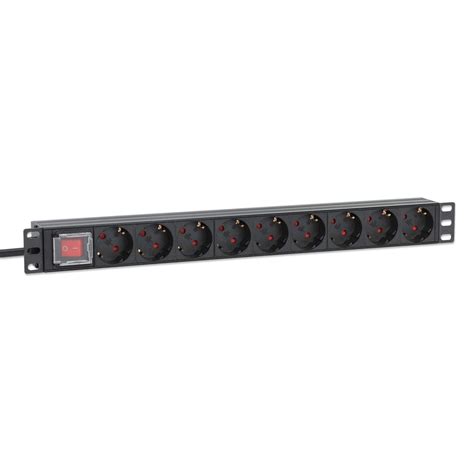 19 1u Rackmount 9 Output Power Distribution Unit Pdu 715133 Intellinet Europe