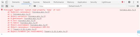 Javascript Cannot Read Property Body Of Undefined Tinymce In