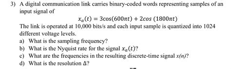 Answered 3 A Digital Communication Link Carries Bartleby