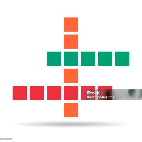 크로스 워드 개념 그림자 아이콘 크로스 워드 그래픽 기호 웹 평면 벡터 일러스트 레이 션 가로세로 낱말퍼즐에 대한 스톡 벡터 아트 및 기타 이미지 Istock