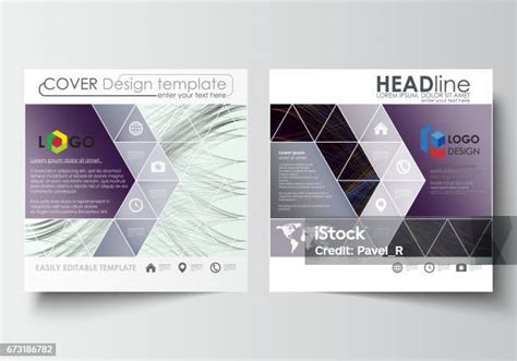 비즈니스 서식 파일이 평방 브로셔 잡지 전단지 연례 보고서에 대 한 책자 커버 평면 레이아웃 쉽게 편집 가능한 벡터 추상 파도 라인 곡선입니다 어두운 색 배경입니다 모션