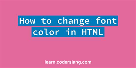 How To Change Font Color In Html Codehs Design Talk