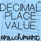 Decimal Place Value Enrichment Activities Logic Puzzles Challenges
