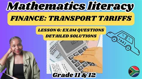 How To Calculate Transport Tariffs For Exams In Grades 12 And 11 Youtube