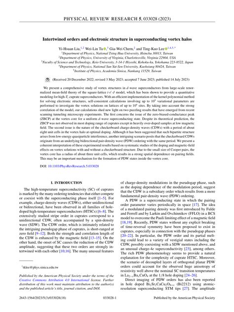 Pdf Intertwined Orders And Electronic Structure In Superconducting Vortex Halos