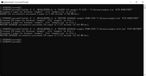 Cmd Restore From Differential Backup