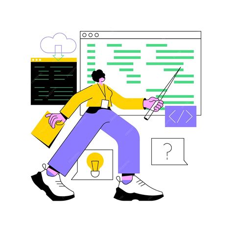 Premium Vector Coding Workshop Abstract Concept Vector Illustration