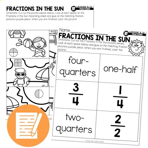 Lucky To Learn Math 1st Grade Geometry And Fractions Lesson 513 Fourths And Quarters