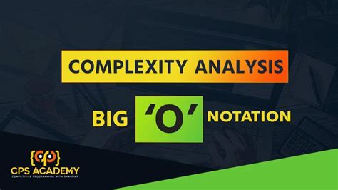 Complexity Analysis Big O Notation Youtube