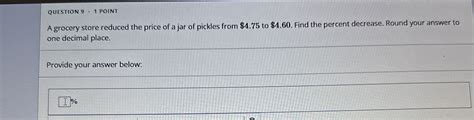 Solved Question 9 1 ﻿pointa Grocery Store Reduced The