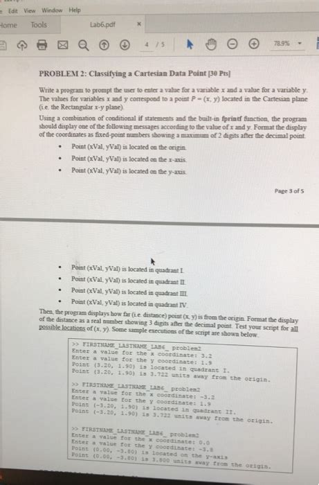 Solved Help Edit View Window Home Tools Lab6pdf Problem