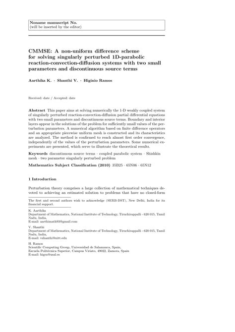 Pdf A Non Uniform Difference Scheme For Solving Singularly Perturbed 1d Parabolic Reaction