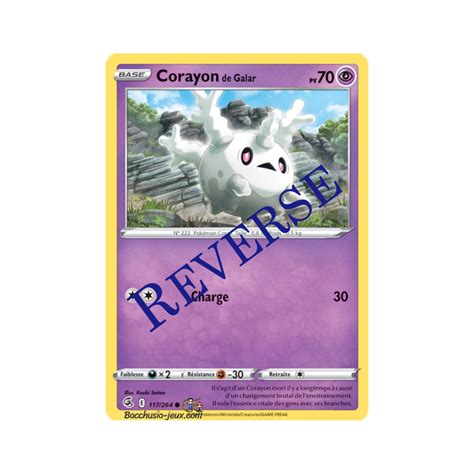 Carte Pokémon Eb08 117264 Corayon De Galar Reverse