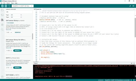 Problem Installing Dht Library Interfacing W Software On The Computer Arduino Forum