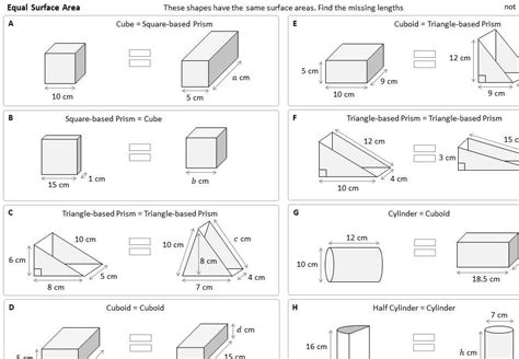 Volume And Surface Area Worksheets Practice For Better Math Skills