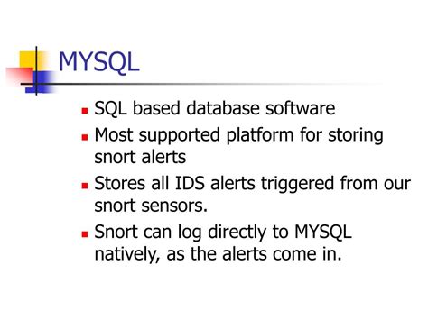 PPT Installation Of SNORT APACHE PHP MYSQL And SnortReport PowerPoint Presentation ID