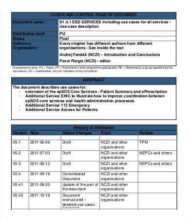 Use Case Template Free Word PDF Documents Download