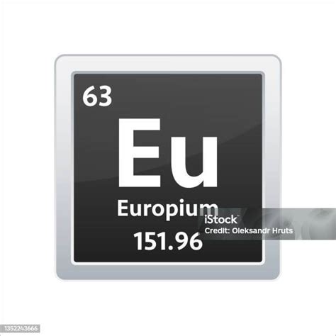 유로피움 기호 주기적인 테이블의 화학 적 요소 벡터 스톡 일러스트레이션 0명에 대한 스톡 벡터 아트 및 기타 이미지 0명 3차원 형태 건강관리와 의술 Istock