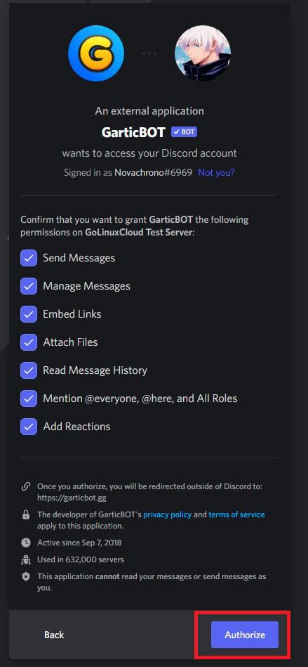 How To Add Gartic Bot On Discord Step By Step Golinuxcloud