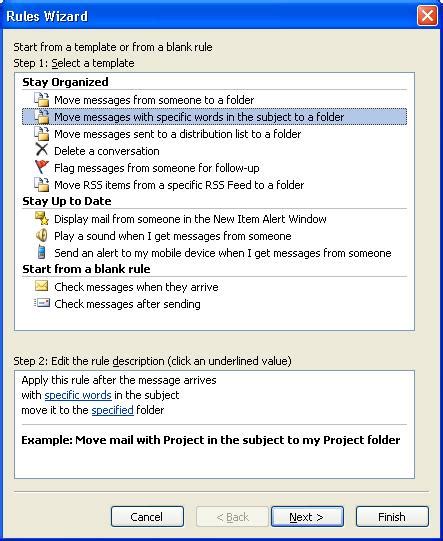 How To Use Rules To Filter SPAM In Microsoft Outlook 2007 Ponticello