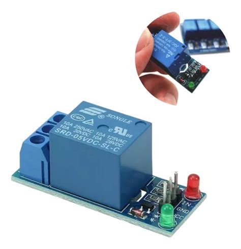 Modulo Rele 1 Canal Led Indicador Para Arduino Pi Pic 5v10a